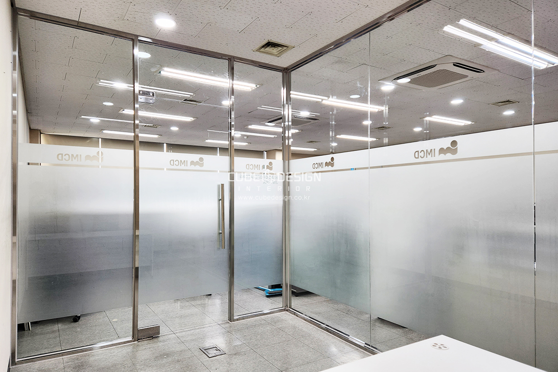 화성 향남 발안공단 산업단지 공장 스텐 유리칸막이공사 - 큐브디자인
